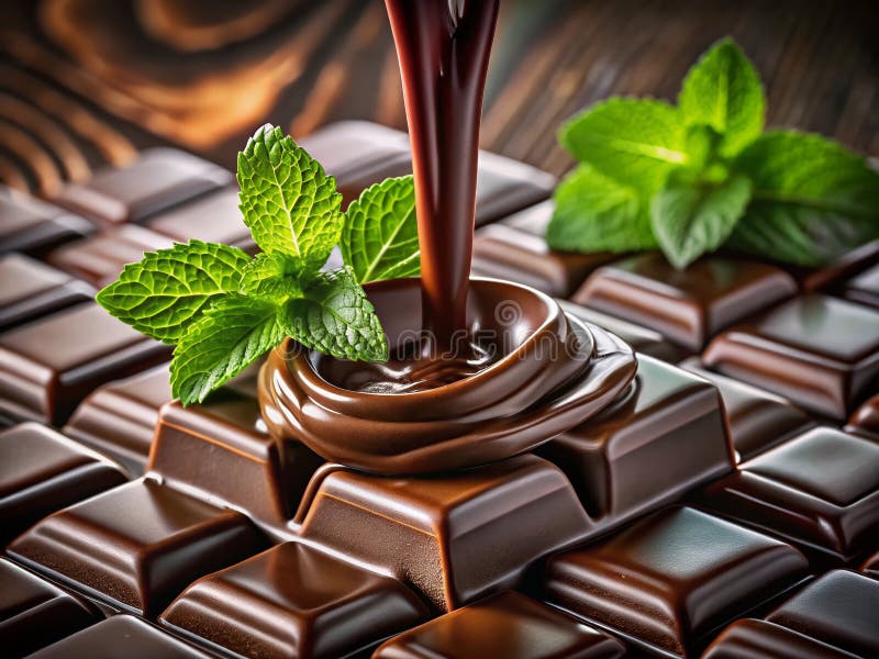 Indulgent Chocolate Panorama a Stunning Visual of Melted Chocolate ...