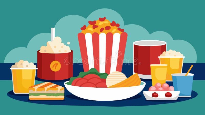 Elevated Popcorn Options Stock Illustrations – 1 Elevated Popcorn ...
