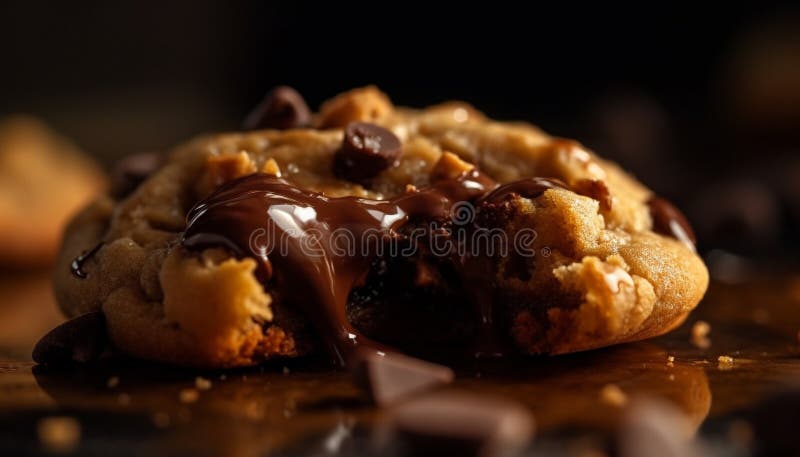 Indulgent Homemade Chocolate Chip Cookie Stack, a Sweet Temptation ...