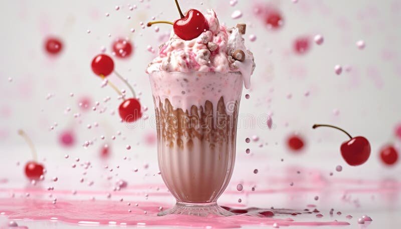 Indulgent Milkshake Creamy, Fruity, Refreshing, and Sweet Generated by ...