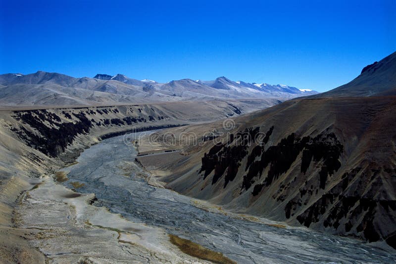 Indian Indus River Leh Ladakh Jammu and Kashmir India Stock Image ...