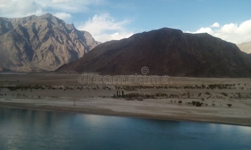 Indus River View of Skardu Pakistan Stock Image - Image of river ...