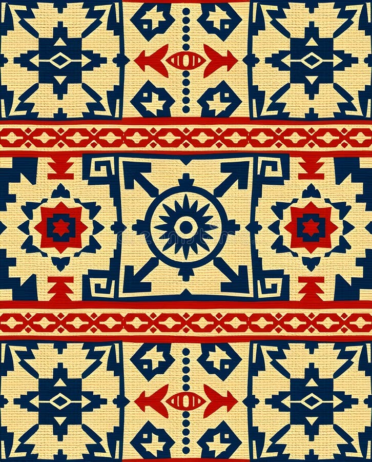 Indus Valley Weaving Pattern with Ritual, Fish, Symmetry, Seamless ...