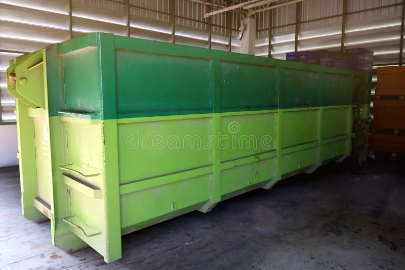 Industrail Waste Bin in the Waste Warehouse within the Factory Stock ...