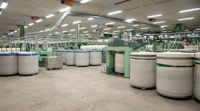 Industria Textil - Departamento De Cardado Foto de archivo - Imagen de ...