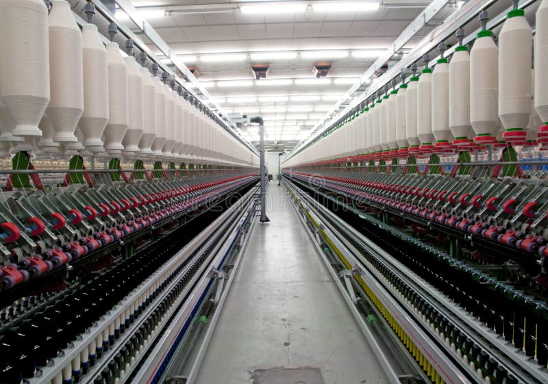 Industria Textil - Departamento De Cardado Foto de archivo - Imagen de ...