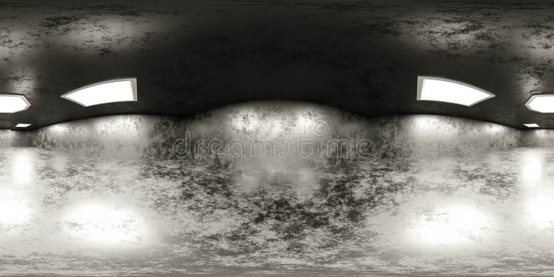 Industrial Abstract Room 360 Degree Panorama with Equi Rectangular ...