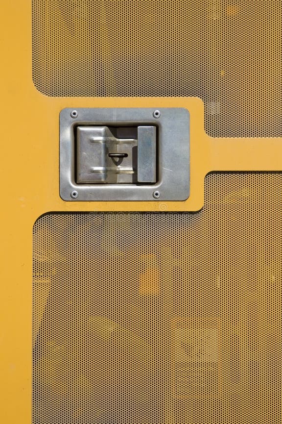 Yellow and Silver Industrial Machine Access Door Stock Image - Image of ...