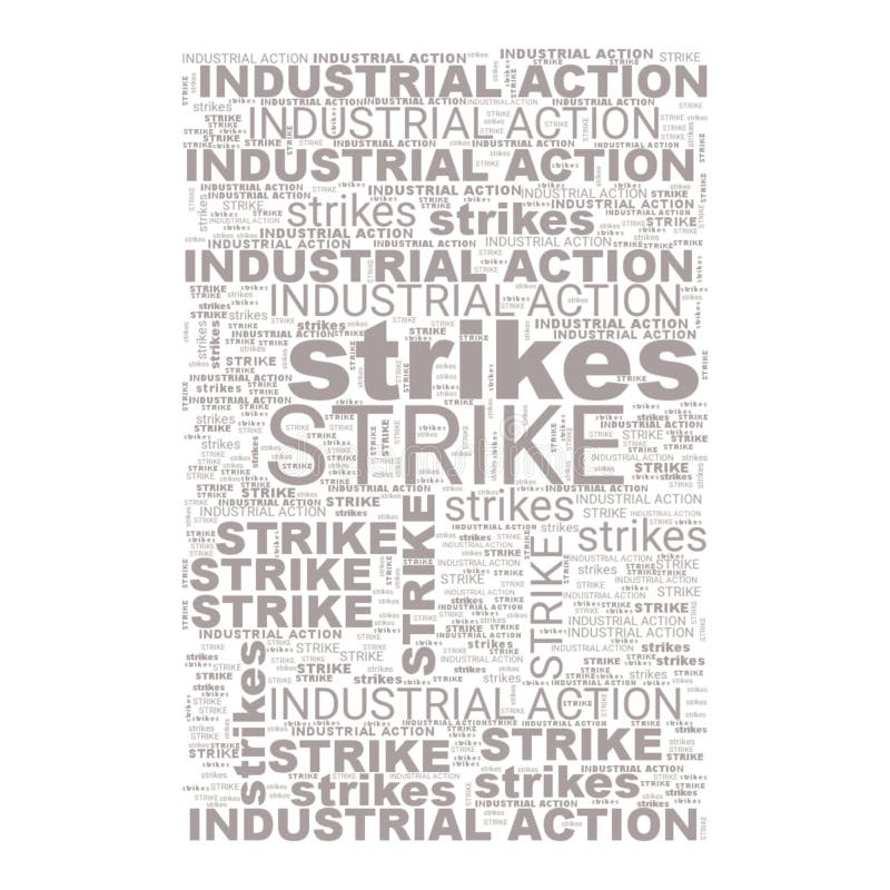 Industrial Action Strikes Text Header Abstract Stock Photo - Image of ...