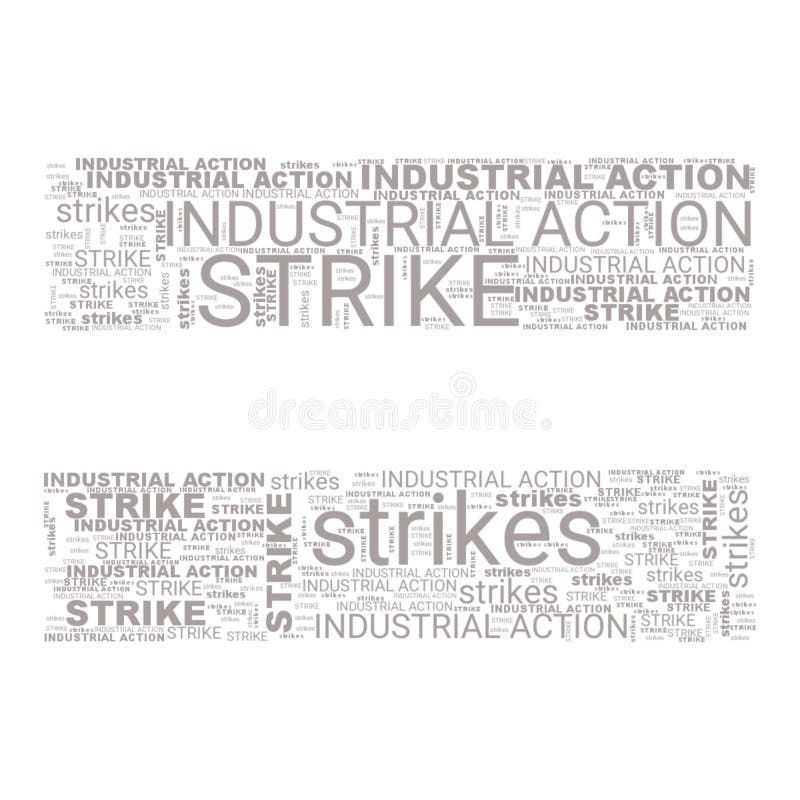 Industrial Action Strikes Text Header Abstract Stock Photo - Image of ...