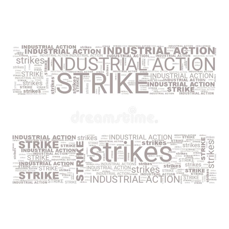 Industrial Action Strikes Text Header Abstract Stock Photo - Image of ...