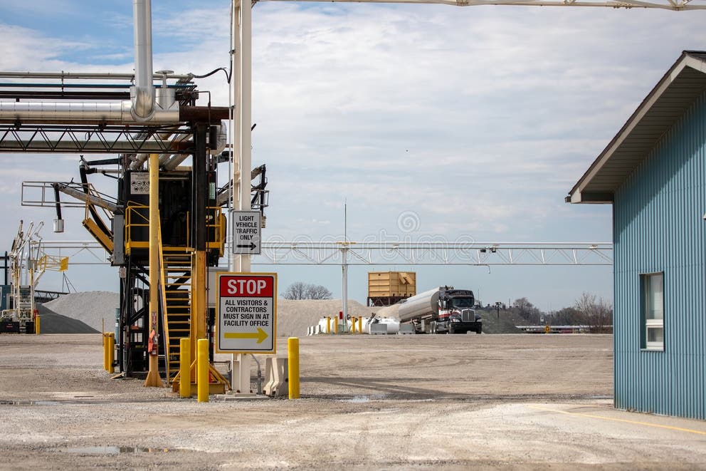 Industrial Aggregate Facility and Yard Stock Photo - Image of ...
