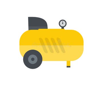 Industrial Air Compressor Side View Logo Design. an External Compressor ...