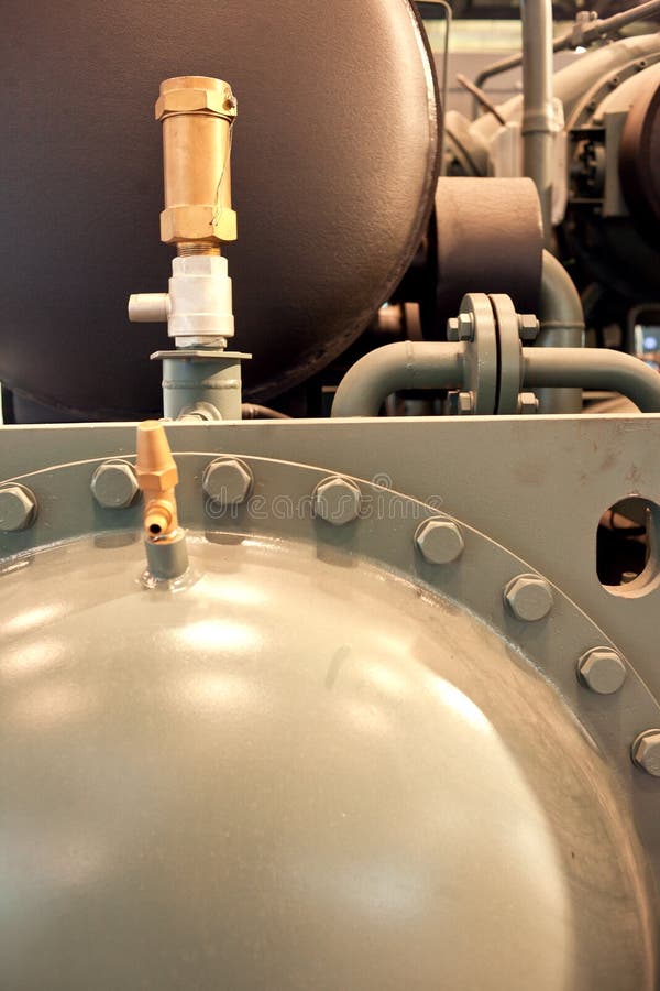 Industrial Air Conditioning Compressor Stock Image - Image of storage ...
