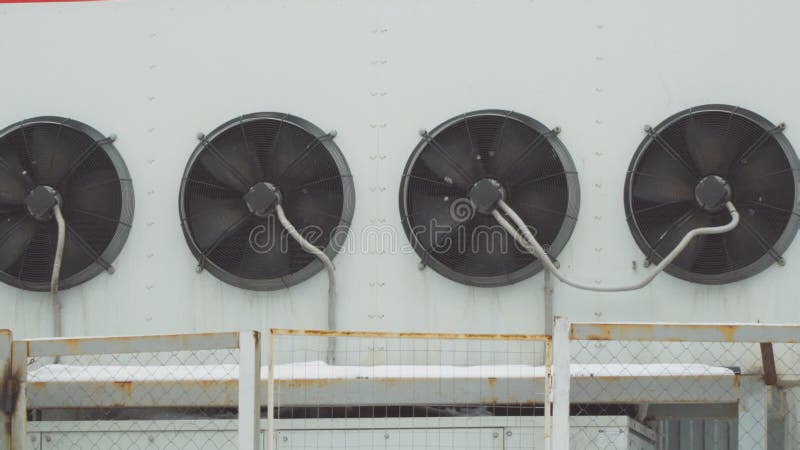 Large Fans in a High Voltage Electrical Substation Stock Video - Video ...