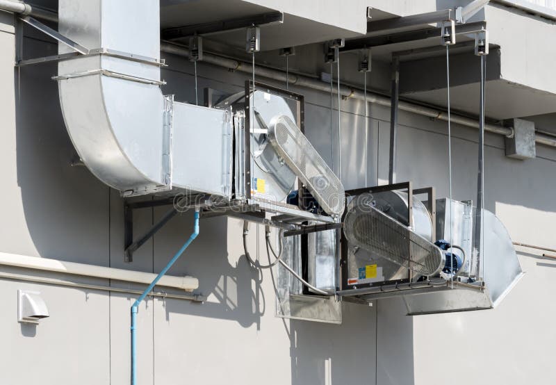 Industrial Air Conditioning and Ventilation System Stock Image - Image ...