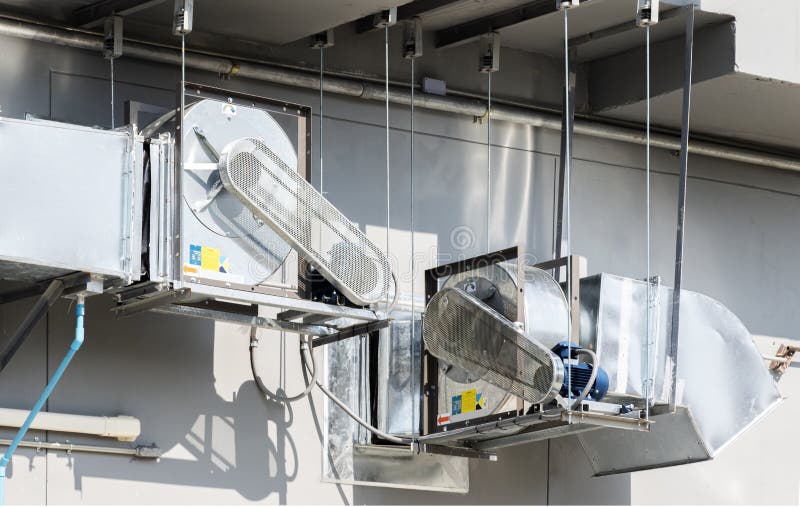 Industrial Air Conditioning and Ventilation System Stock Image - Image ...
