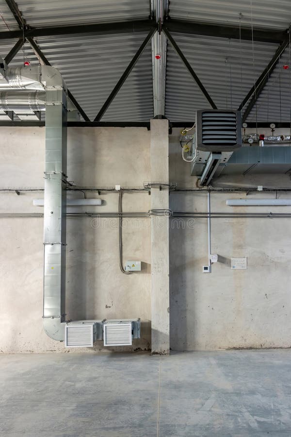 Industrial Air Duct Ventilation Equipment at Ceiling Stock Image ...