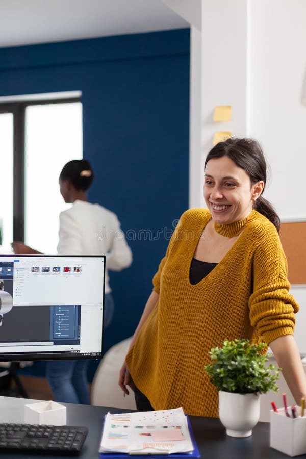 Industrial Architect Colleagues Working and Having Fun Sharing Ideas ...