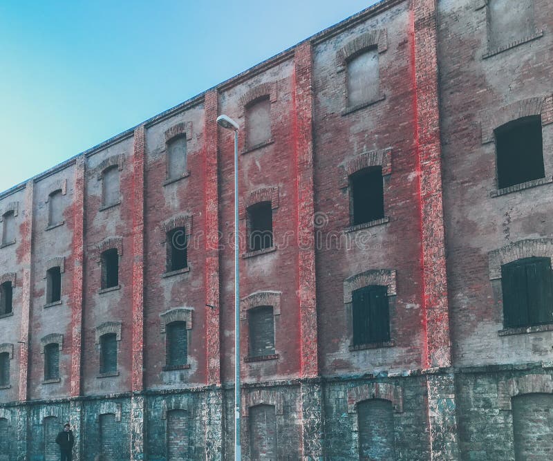 Industrial Architecture of Factory in Trieste, Italy Stock Photo ...