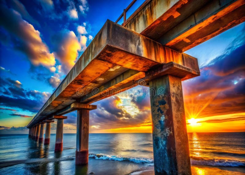 Industrial Architecture Photography Steel Platform Dramatic Lighting ...