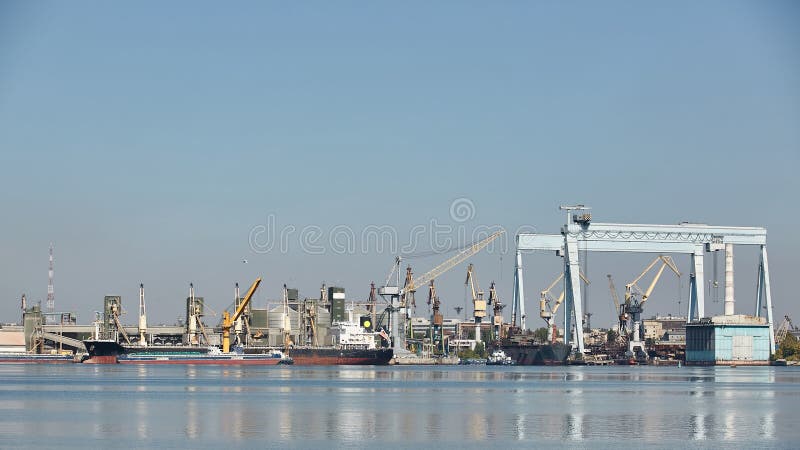 Industrial Areas of the Shipbuilding Yard. Stock Image - Image of crane ...