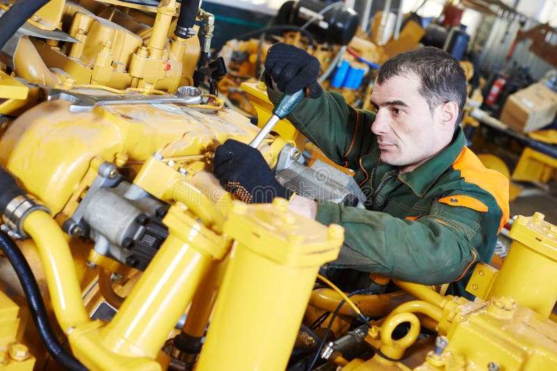 Industrial Assembler Worker at Factory Stock Image - Image of operative ...