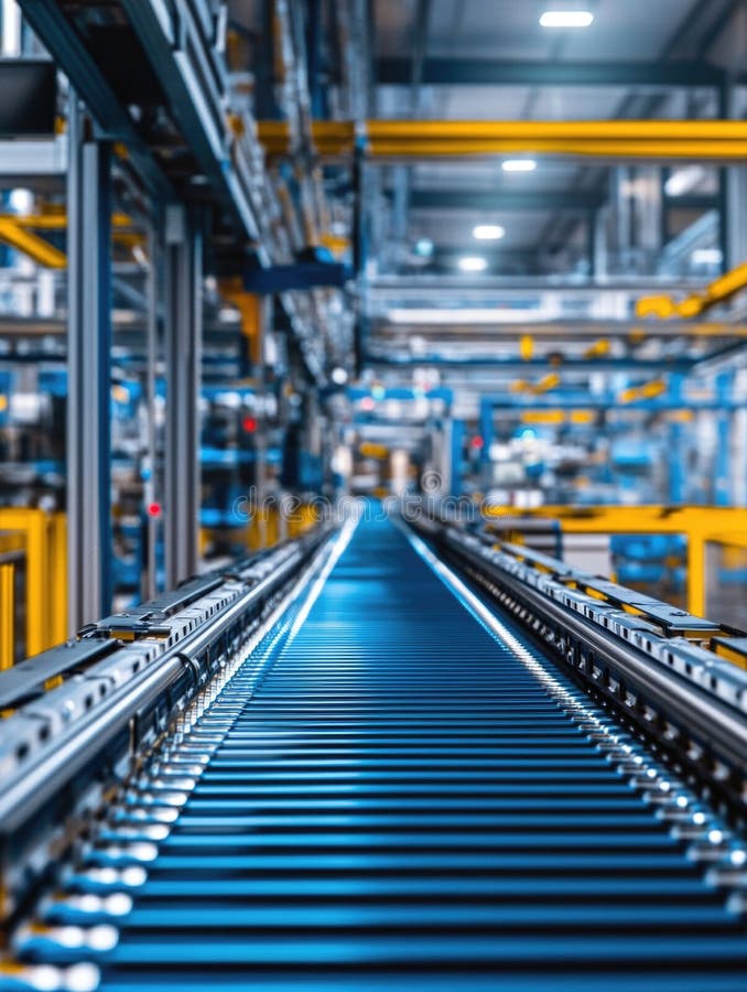 Industrial Assembly Line in Factory Stock Image - Image of innovation ...
