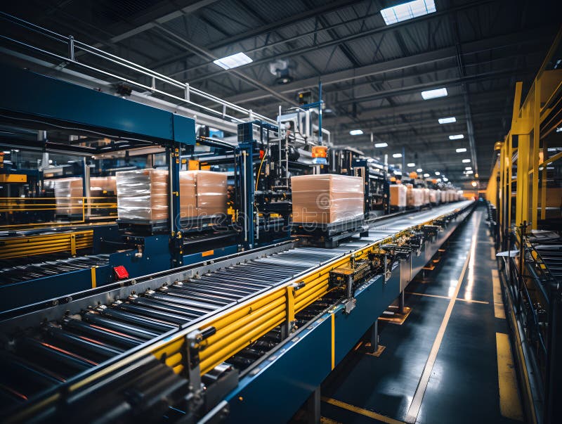 Industrial Assembly Line: Precision in Motion Stock Illustration ...