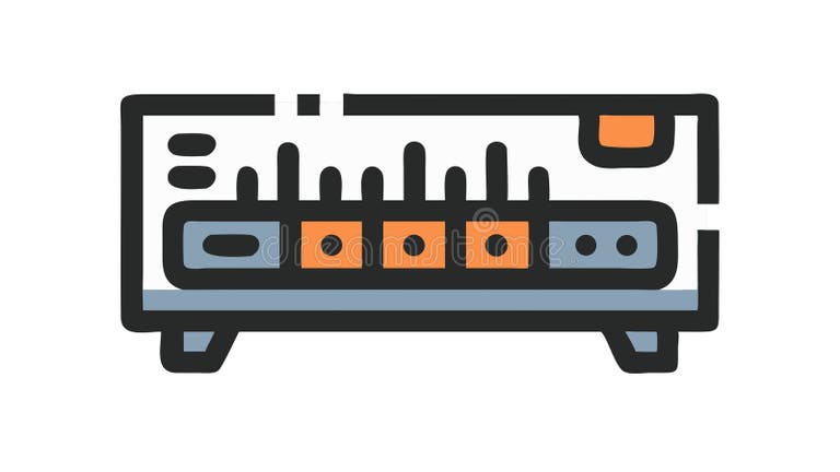 Industrial Audio Mixer Control Panel Interface Design, Vector Design Generative AI Stock Vector ...