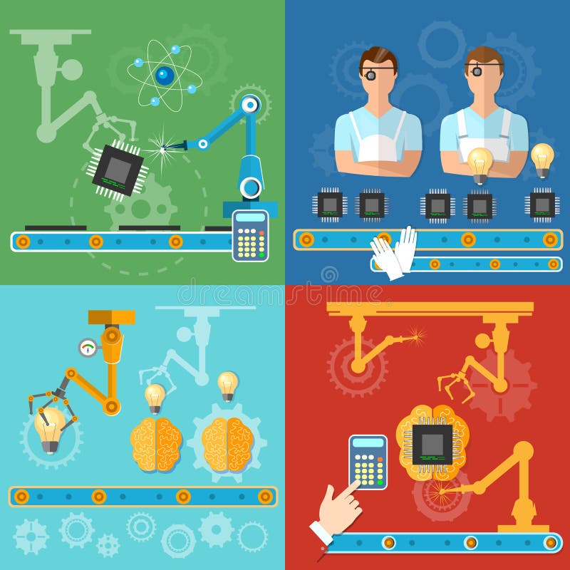 Assembly Line Computers Stock Illustrations – 173 Assembly Line ...