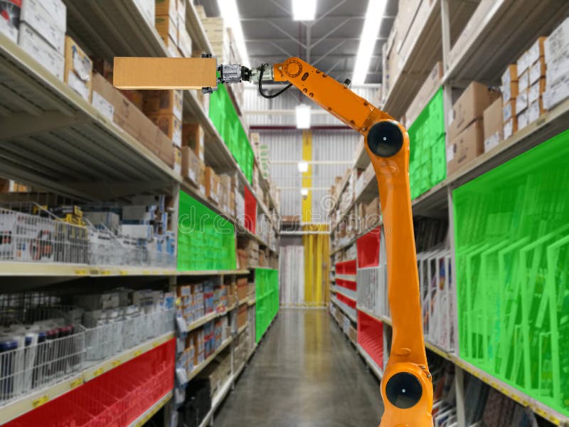 Automated storage robot stock image. Image of storage - 34142419