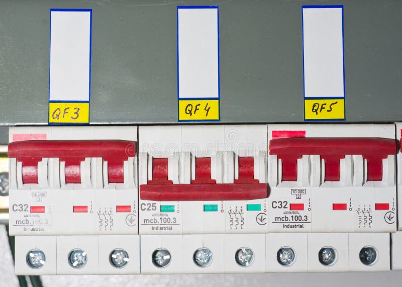 Automatic circuit breaker editorial stock image. Image of electricity ...