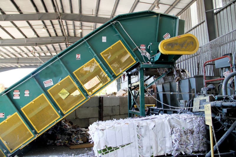 Industrial Automatic Paper Baler Stock Photo - Image of ecological ...