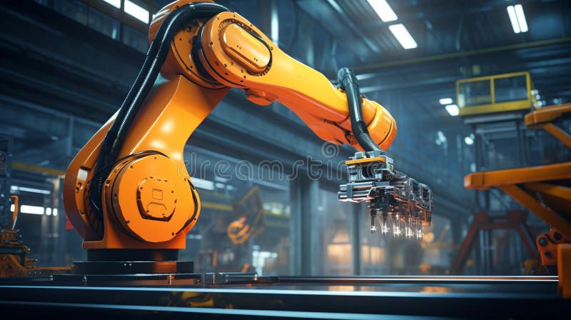 Industrial Automatic Robotic Arm, Modern Factory Using Advanced ...