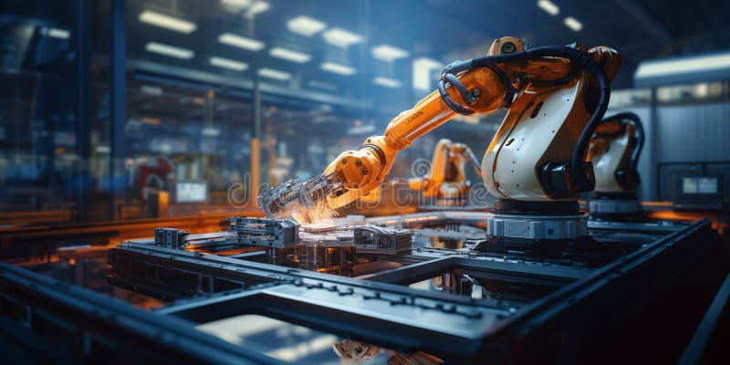 Industrial Automatic Robotic Arm, Modern Factory Using Advanced ...