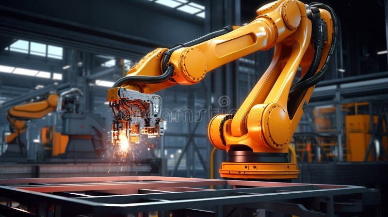 Industrial Automatic Robotic Arm, Modern Factory Using Advanced ...