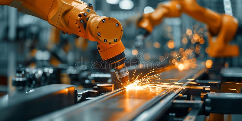 Industrial Automatic Robotic Arm, Modern Factory Using Advanced ...