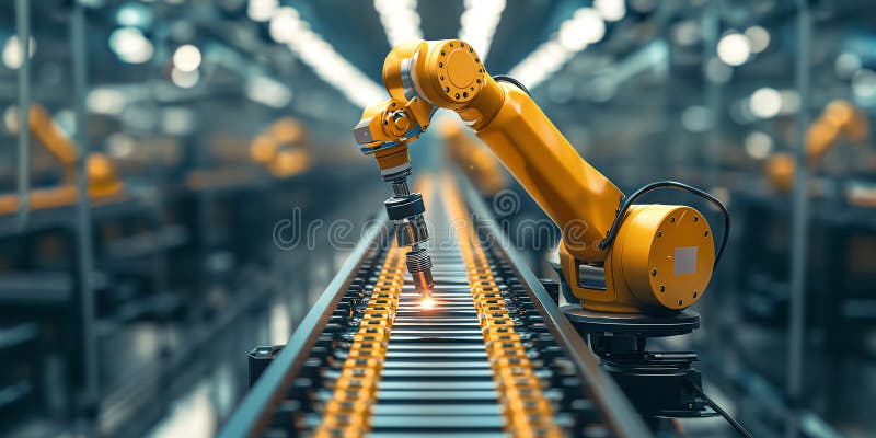 Industrial Automatic Robotic Arm, Modern Factory Using Advanced ...