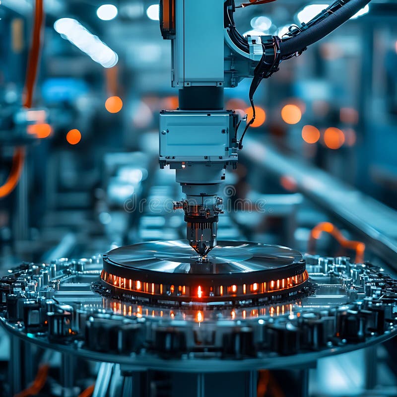 Industrial Automation Machinery with Advanced Robotics in Factory ...