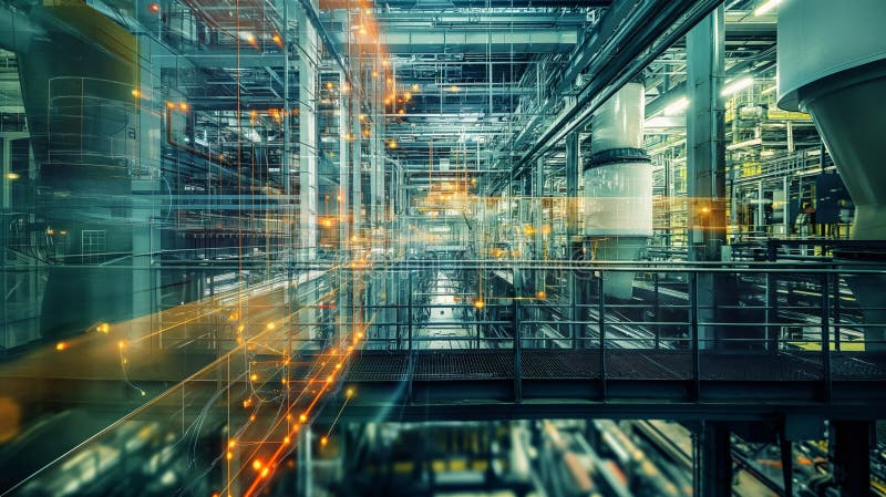 Industrial Automation, Reducing Human Errors, Abstract Background Stock ...