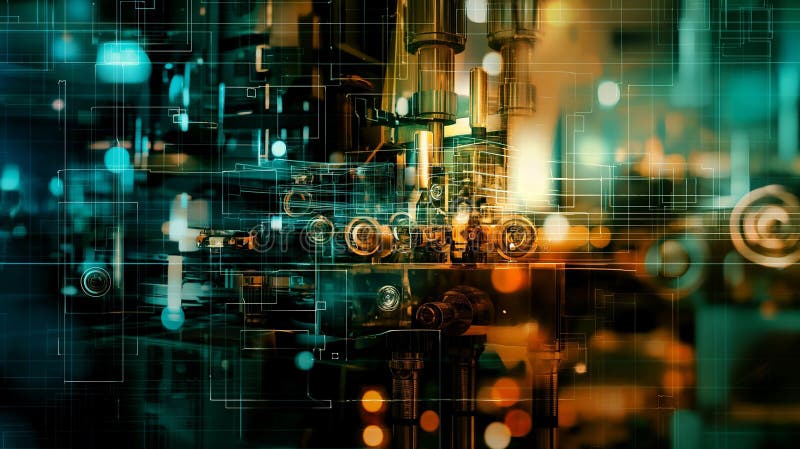 Industrial Automation, Reducing Human Errors, Abstract Background Stock ...