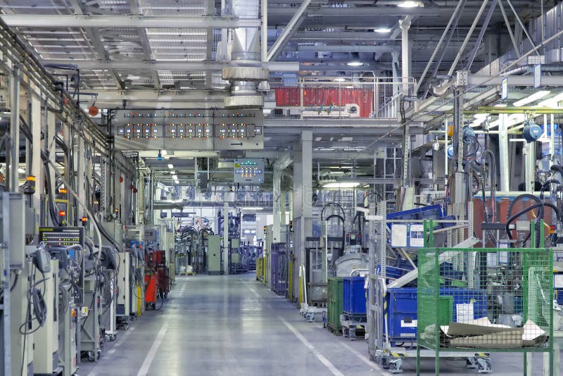 Industrial Manufacturing Shop Floor in a Factory Stock Image - Image of ...