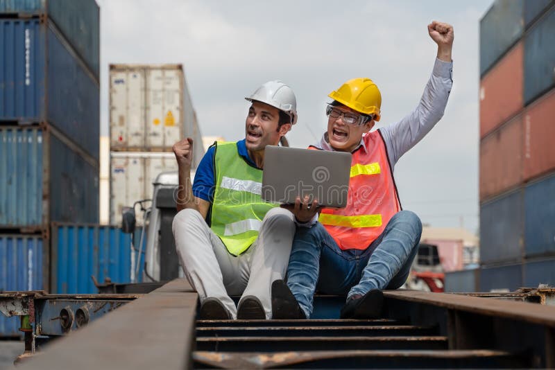 Logistics Industrial Banner Stock Photo - Image of inspector ...