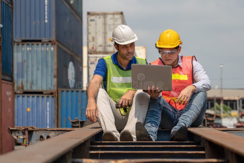 Logistics Industrial Banner Stock Photo - Image of inspector ...