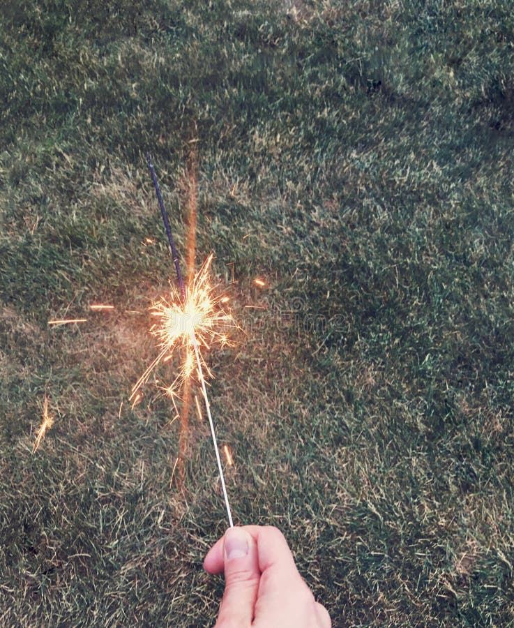 Firework in Hand for Forth of July Stock Photo - Image of birthday ...