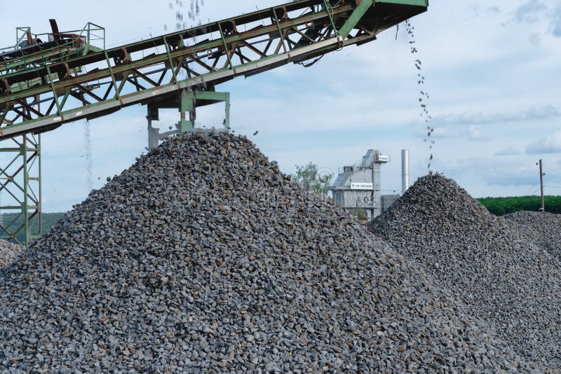 Industrial Background - Crusher Rock Stone Crushing Machine at Open Pit ...