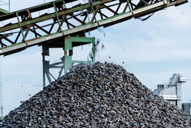 Industrial Background - Crusher Rock Stone Crushing Machine at Open Pit ...