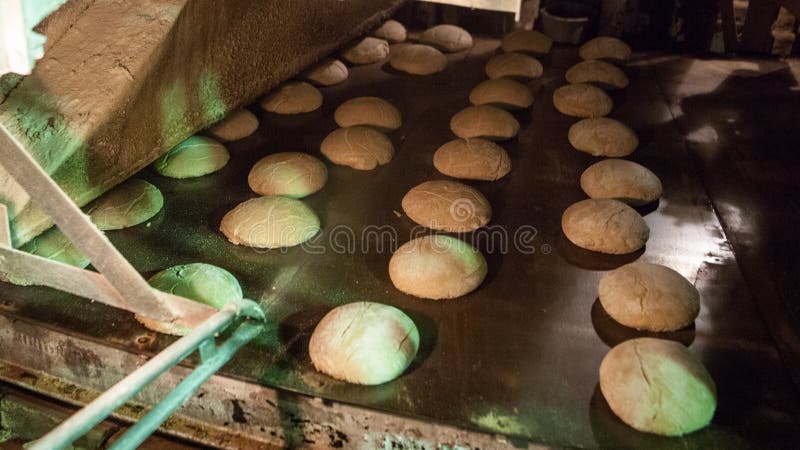 Industrial Bakery for Baking Ordinary Bread Stock Image - Image of ...