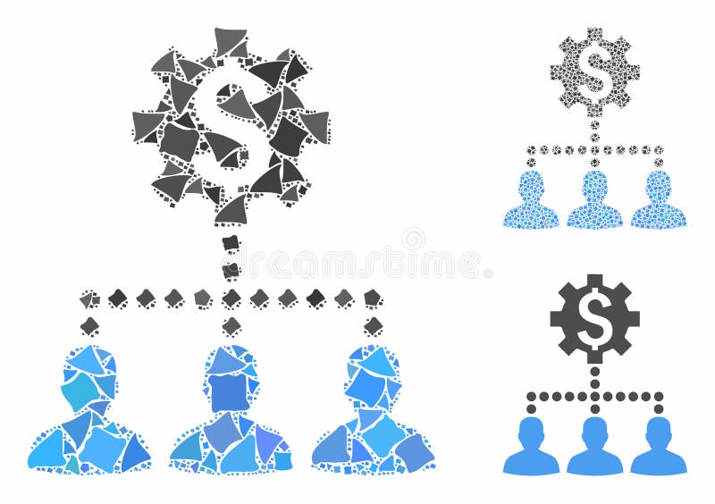 Industrial Bank Clients Mosaic Icon of Humpy Elements Stock ...